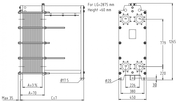 VT80 VT80M VT80P Titanium NBRHT Plate Heat Exchanger Gaskets 0.84M2 Area